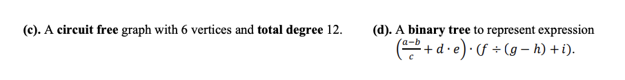 Solved In each part, either draw a graph with the given | Chegg.com