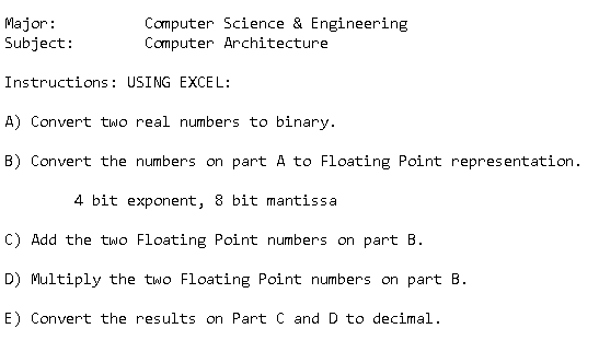 Major: Subject: Computer Science & Engineering | Chegg.com