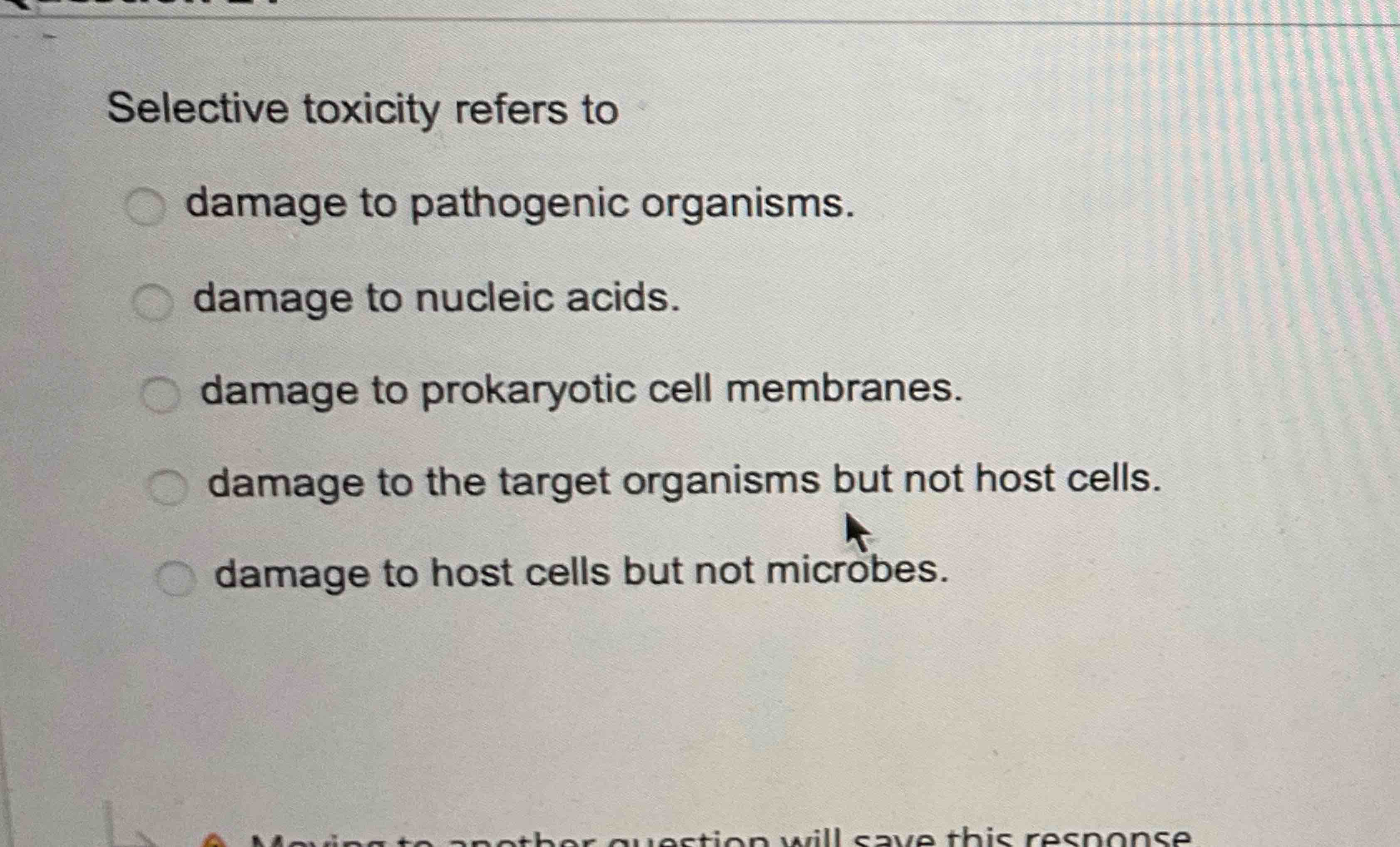 Solved Selective toxicity refers todamage to pathogenic | Chegg.com