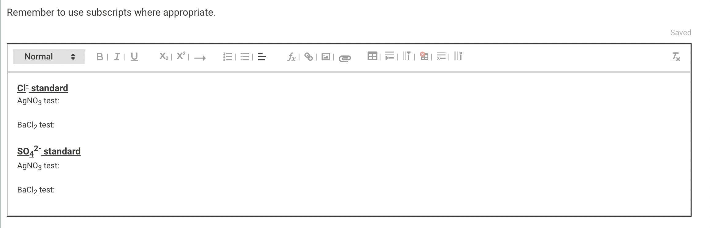 Remember to use subscripts where appropriate. | Chegg.com