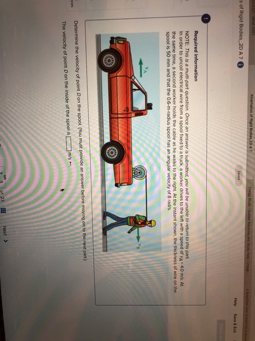 Solved s of Rigid Bodies 2D A 7 Help Save& Exit Required | Chegg.com