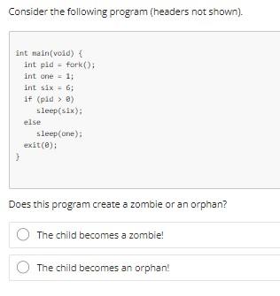Solved Consider the following program (headers not shown). | Chegg.com