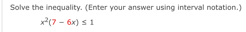 Solved Solve the inequality. (Enter your answer using | Chegg.com
