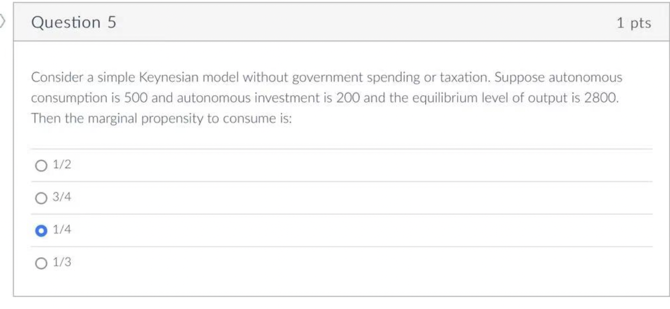 Solved Consider a simple Keynesian model where Y=C+1+G, | Chegg.com