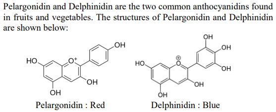 Solved Pelargonidin and Delphinidin are the two common | Chegg.com