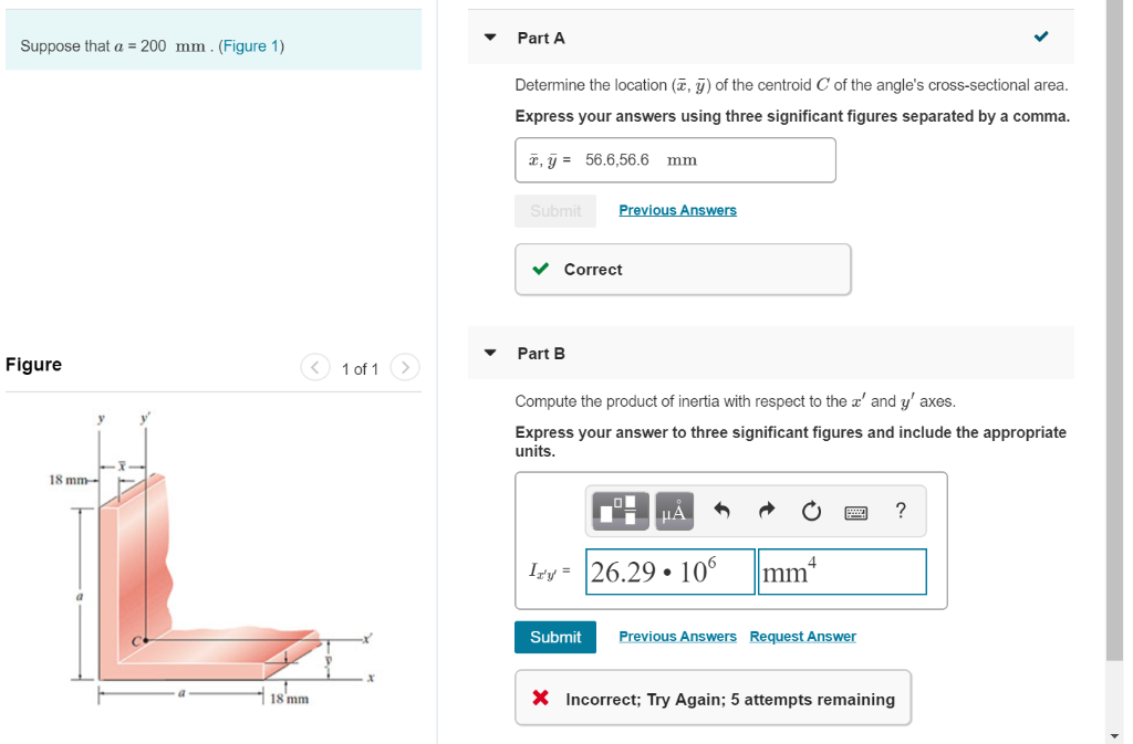 Solved Part A Suppose that a 200 mm. (Figure 1) Determine | Chegg.com