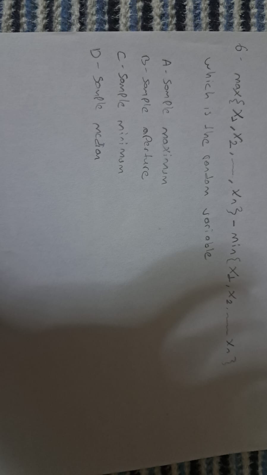 Solved 6- max{x2,x2,…,xn}−min{x1,x2,…xn} which is the condom | Chegg.com