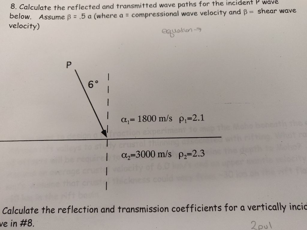 o. Calculate the reflected and transmitted wave paths | Chegg.com