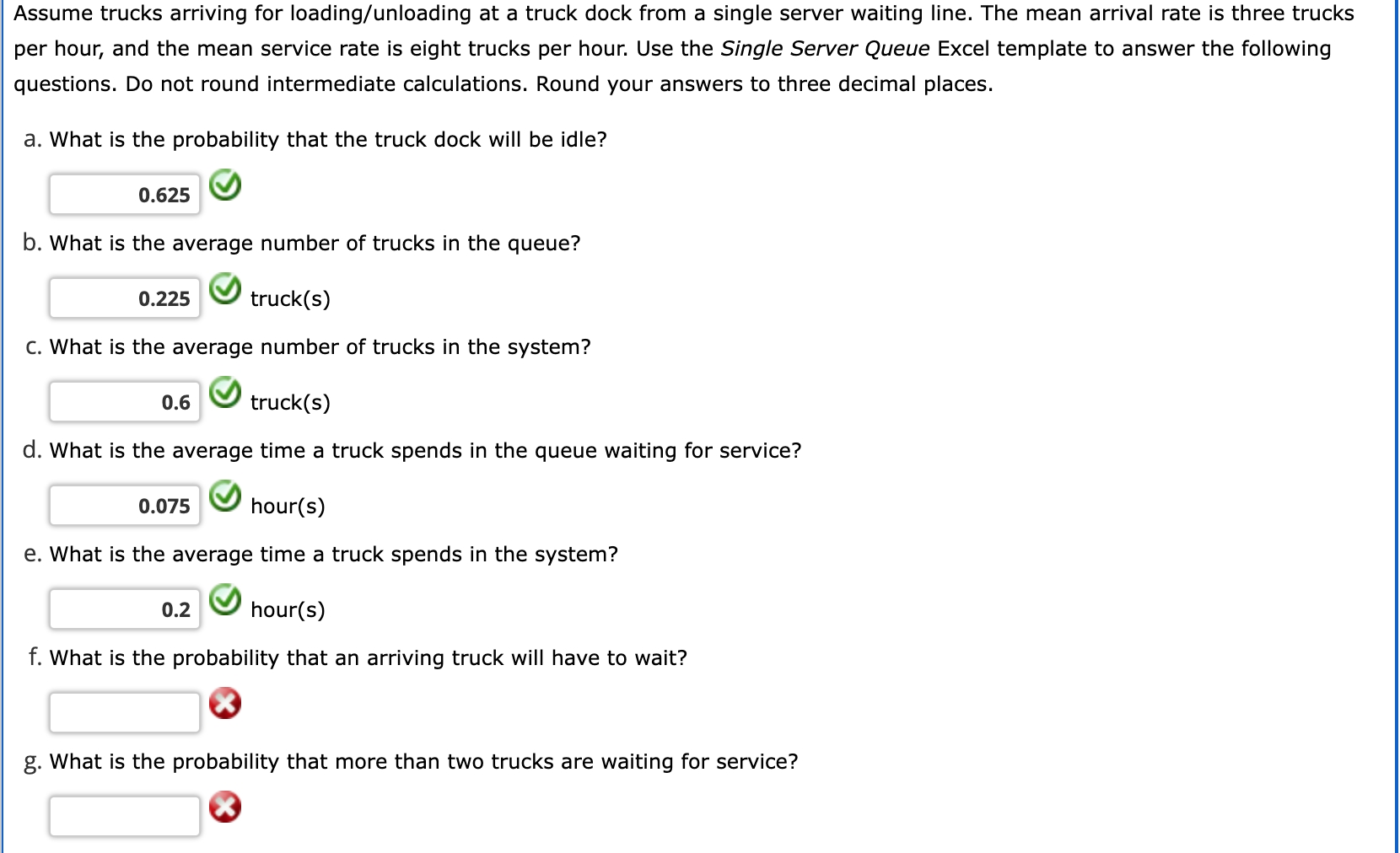 Solved Assume trucks arriving for loading/unloading at a | Chegg.com