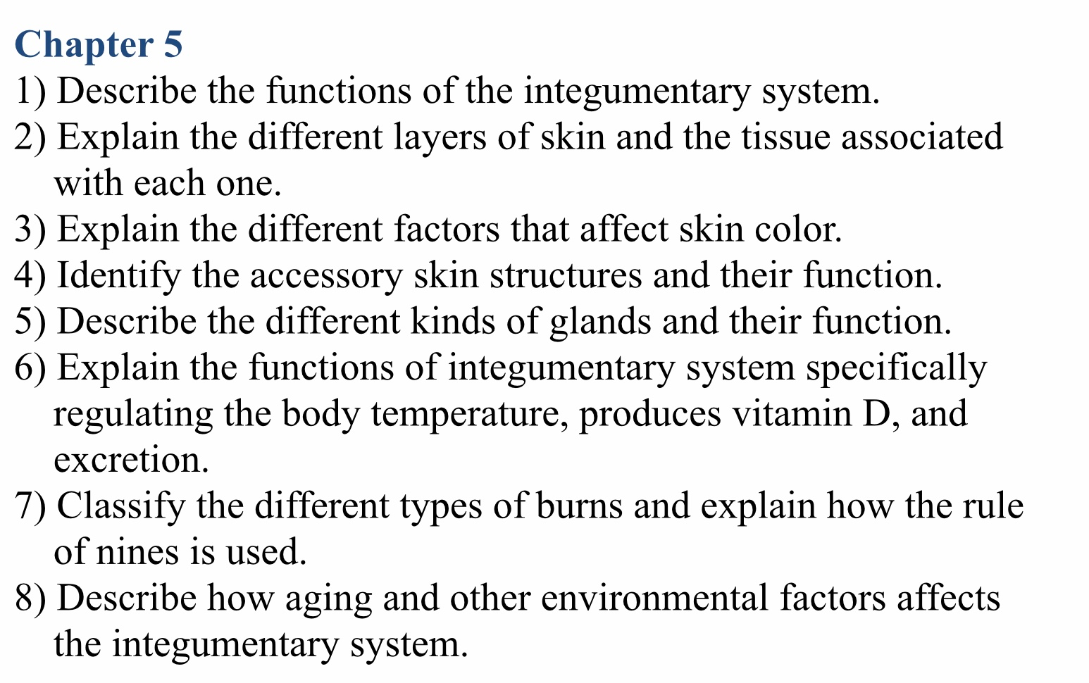 Solved Chapter 5 1 Describe The Functions Of The Chegg