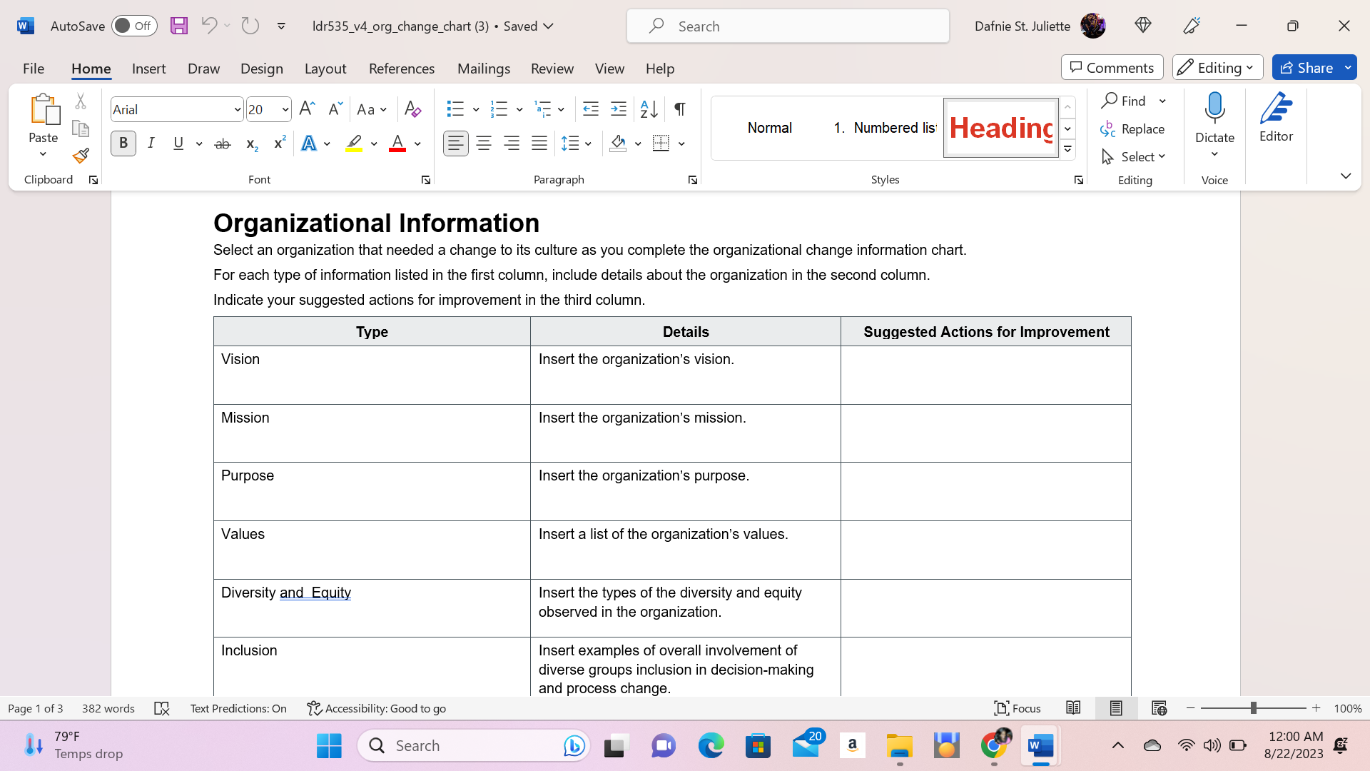 Solved Organizational Information Select an organization | Chegg.com