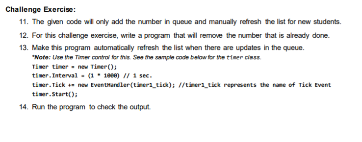 Hands-on Activity Basic Queuing System Objectives: At | Chegg.com