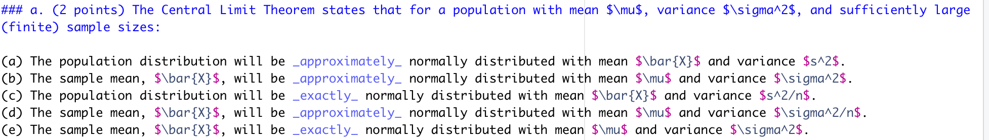 Solved population with mean $\mu$, variance $\sigma^2$, and | Chegg.com