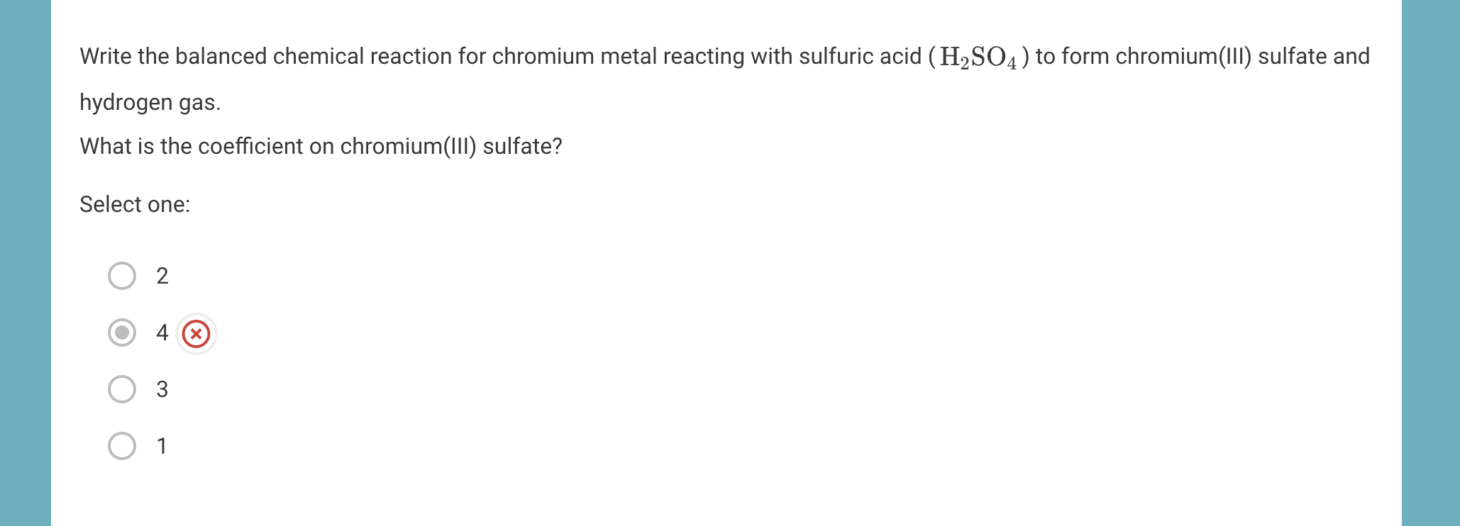 Solved Write the balanced chemical reaction for chromium | Chegg.com