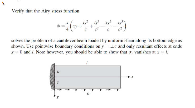 Solved Verify that the Airy stress function | Chegg.com