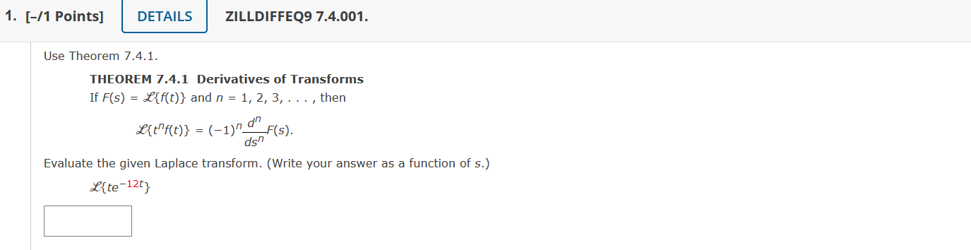 Solved Use Theorem 7.4.1. THEOREM 7.4.1 Derivatives of | Chegg.com Solved Use Theorem 7.4.1. THEOREM 7.4.1 Derivatives of | Chegg.com