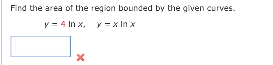 [Solved]: Find the area of the region bounded by the given