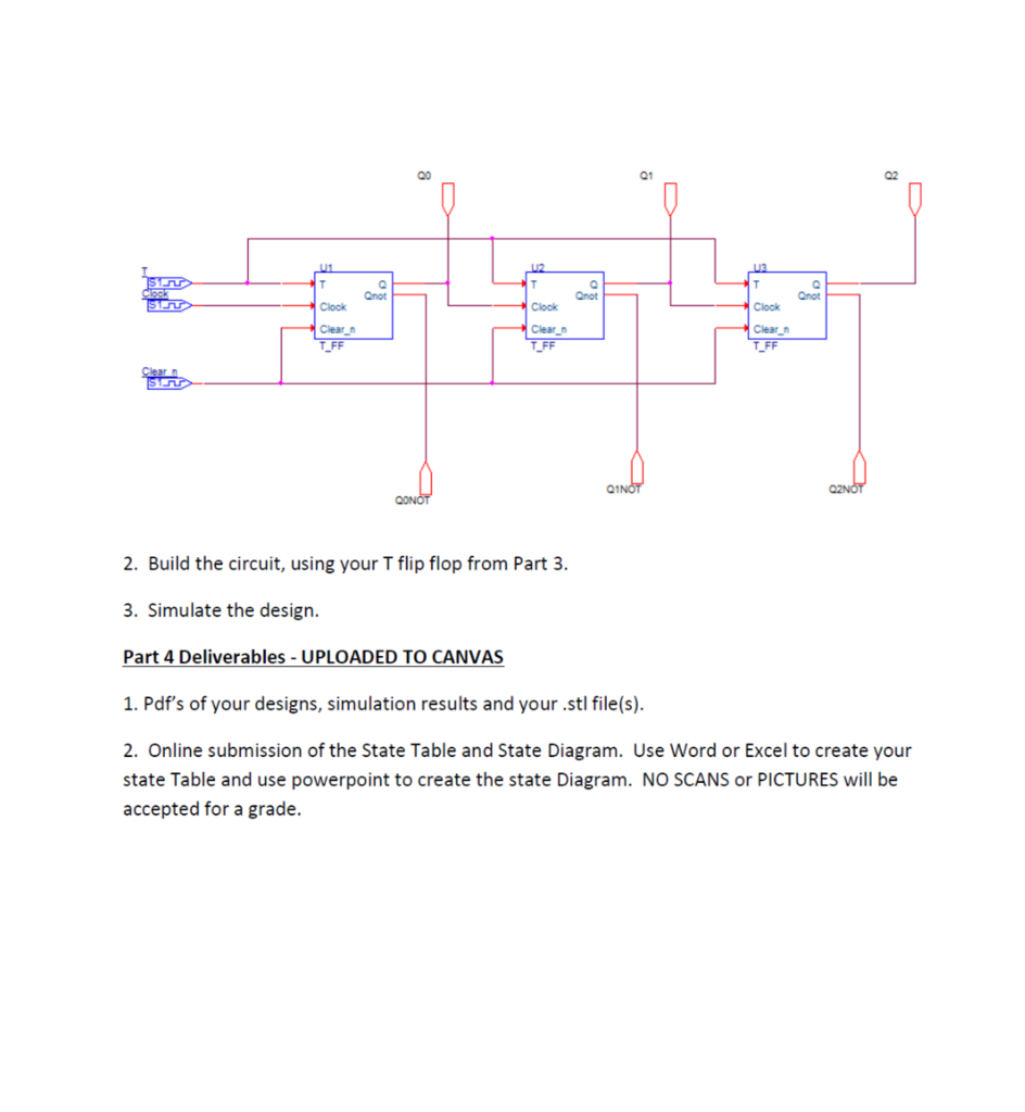 Part 2 T and D from JK 1. Using part 74107 (JK | Chegg.com