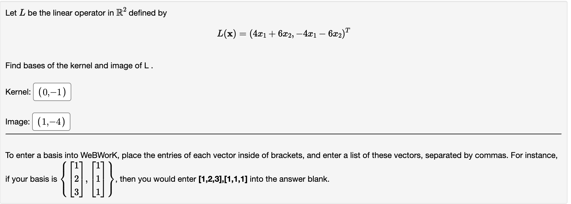 Solved Let L be the linear operator in R2 defined by | Chegg.com