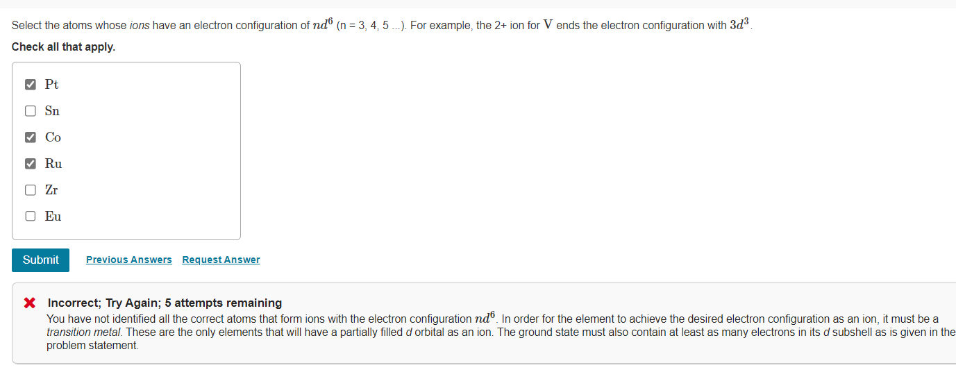 Solved Select the atoms whose ions have an electron | Chegg.com