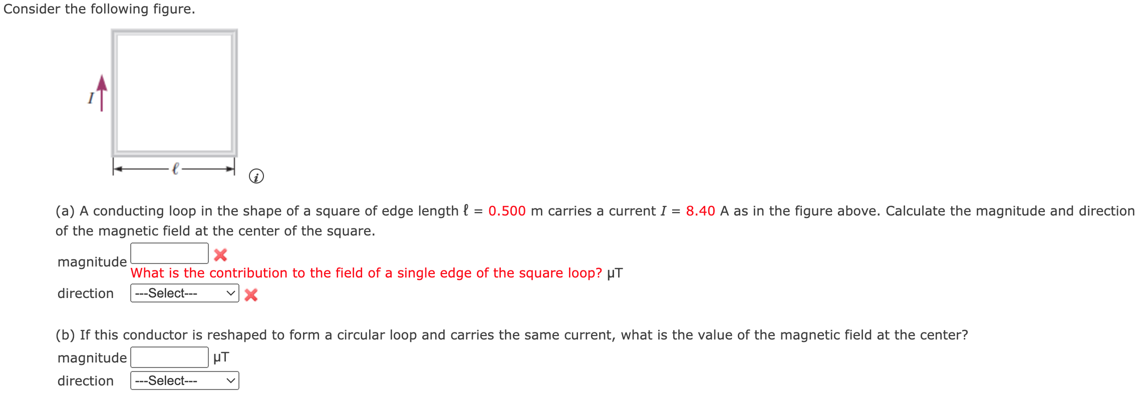Solved Consider the following figure.I(a) ﻿A conducting loop | Chegg.com