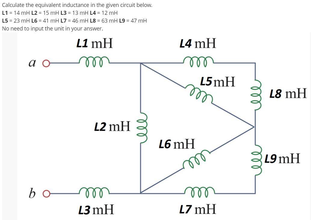 Solved Calculate the equivalent inductance in the given | Chegg.com
