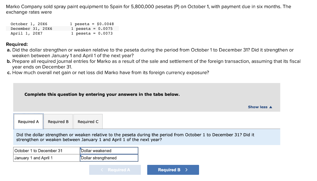 Solved Marko Company sold spray paint equipment to Spain for | Chegg.com
