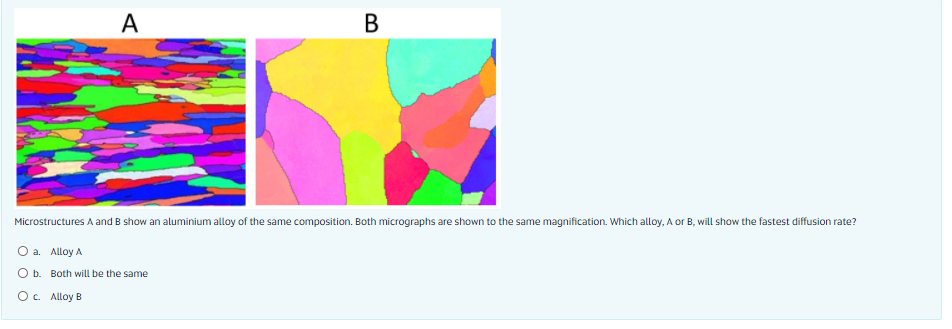 Solved А. B Microstructures A and B show an aluminium alloy | Chegg.com