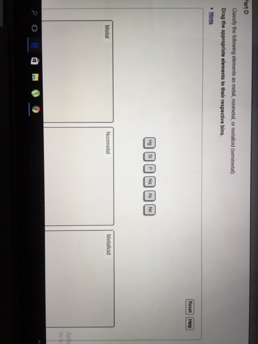 Solved Classify the following elements as metal, nonmetal, | Chegg.com