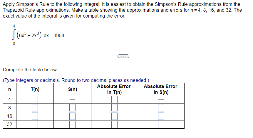 Apply Simpson's Rule to the following integral. It is | Chegg.com