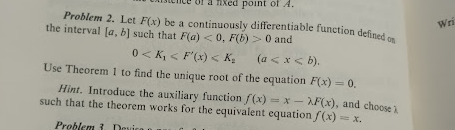 Solved Problem 2. Let F(x) be a continuously differentiable | Chegg.com