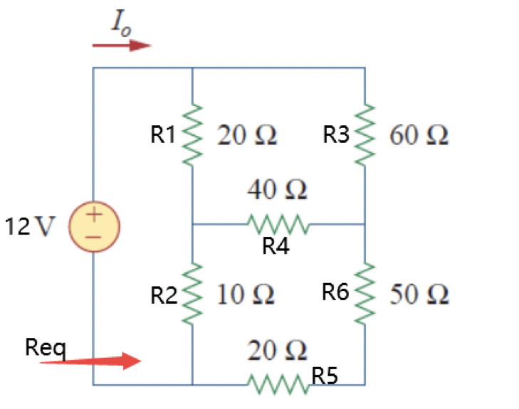 Solved Use delta - Y conversion to calculate Req. Compare | Chegg.com