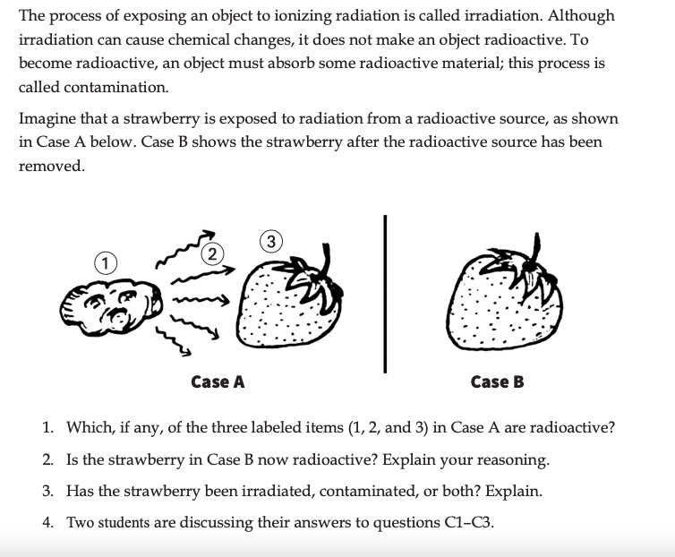 Solved The process of exposing an object to ionizing | Chegg.com