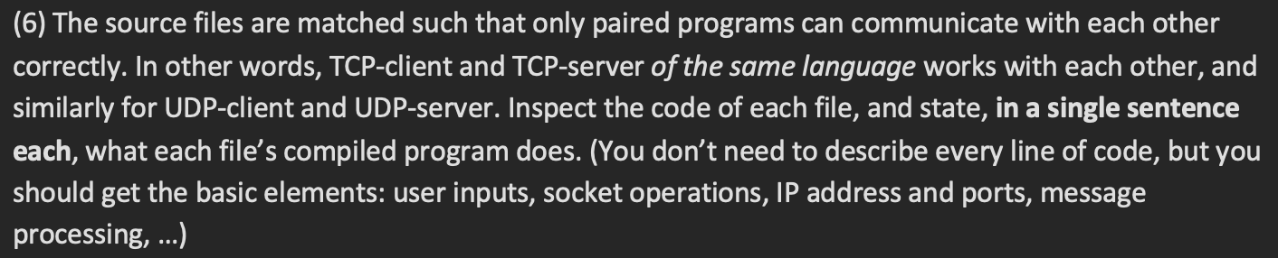 Solved (6) The source files are matched such that | Chegg.com