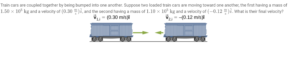 Solved Train cars are coupled together by being bumped into | Chegg.com