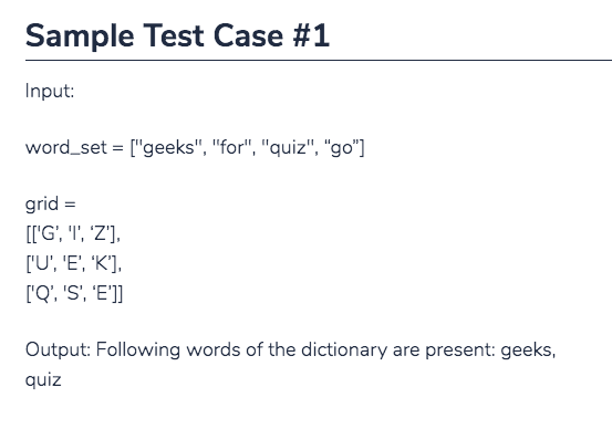 Solved 1. Boggle Solver Given a dictionary, a method to do | Chegg.com