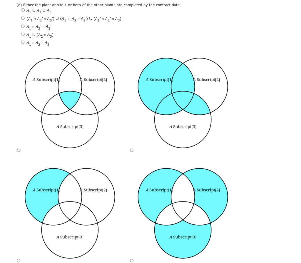 Solved to describe each of the following events in terms of | Chegg.com