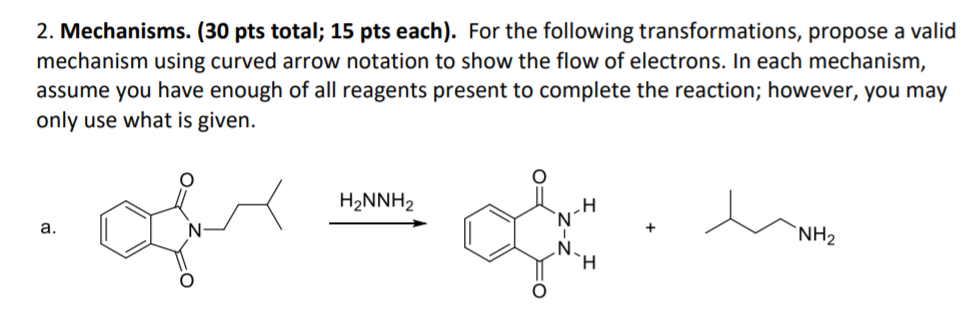 Solved 2. Mechanisms. (30 pts total; 15 pts each). For the | Chegg.com