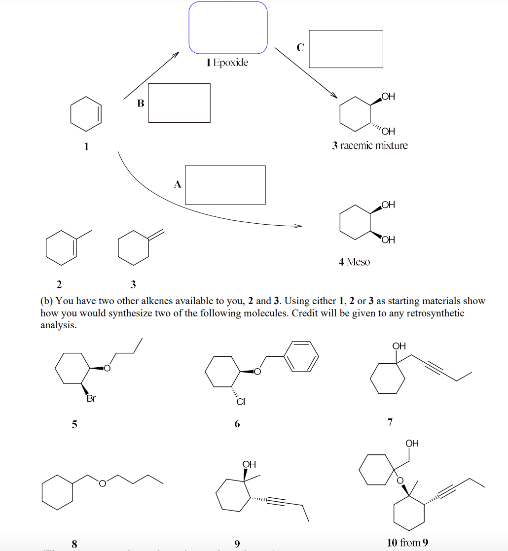 Solved Cyclohexene 1 can be converted into a racemic trans | Chegg.com