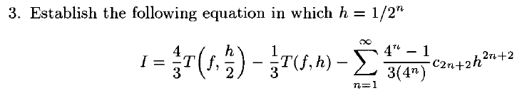 3. Establish the following equation in which h= 1/2" | Chegg.com
