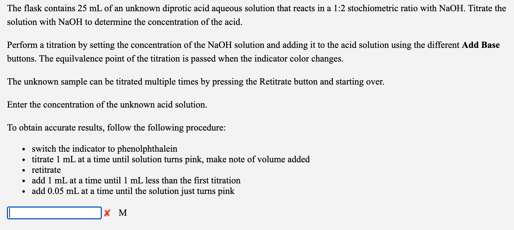 Solved 1.00 mL Base Added 30.05 mL 0.10 mL 0.05 mL | Chegg.com