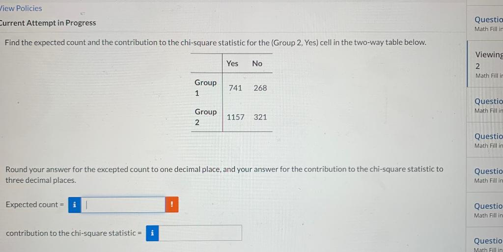 Solved urrent Attempt in Progress Questio Find the expected | Chegg.com