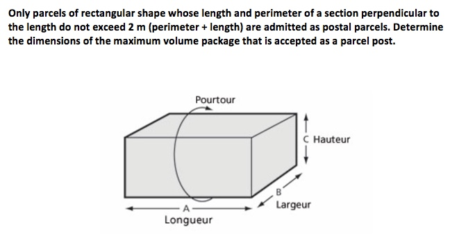 Solved Only parcels of rectangular shape whose length and | Chegg.com