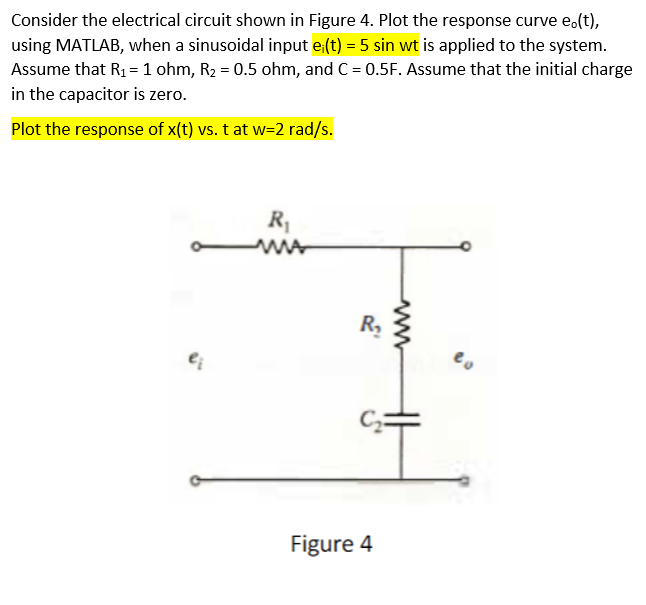 Solved Consider the electrical circuit shown in Figure 4. | Chegg.com