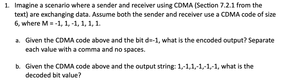 Solved 1. Imagine a scenario where a sender and receiver | Chegg.com