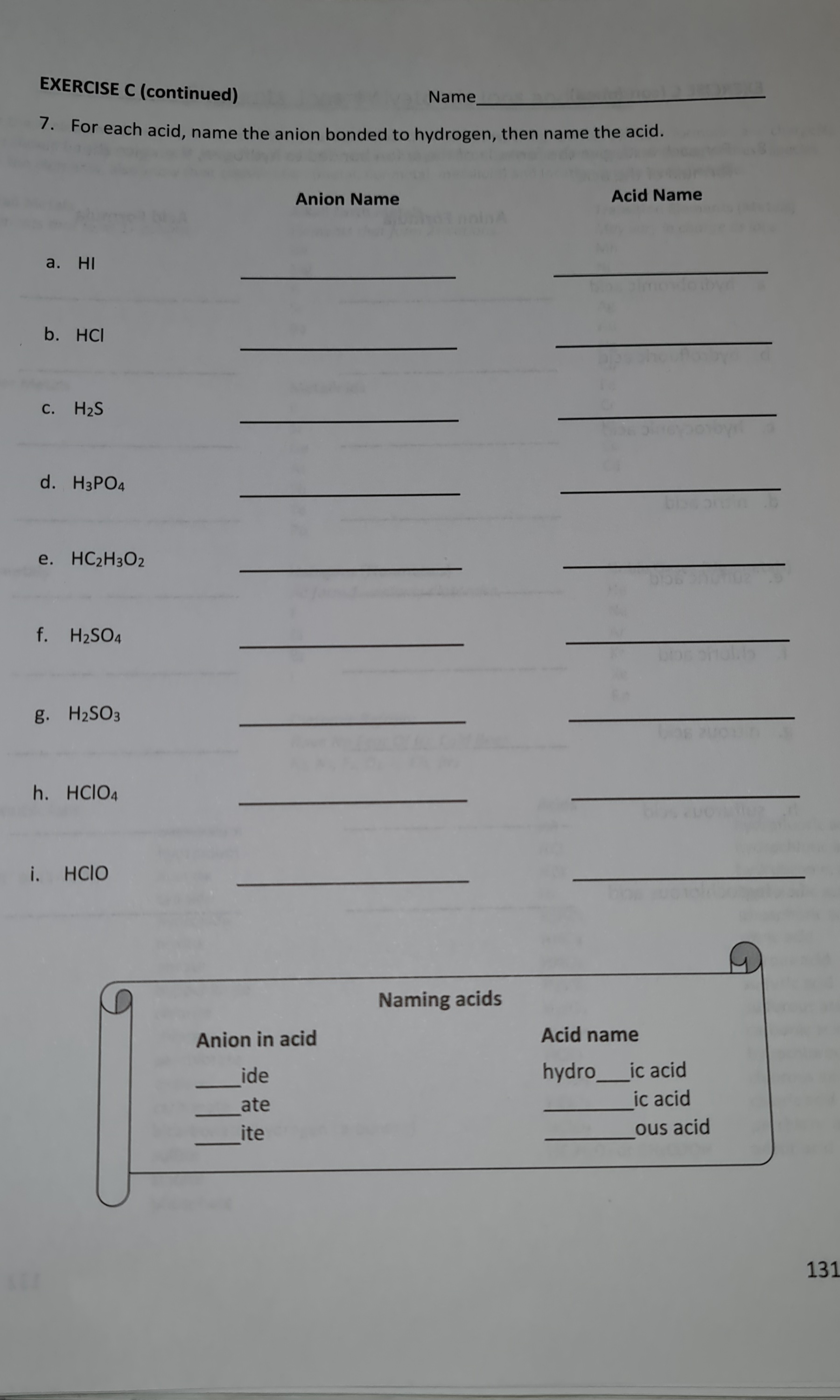Solved 1. Complete Table C.1 by combining each pair of ions | Chegg.com