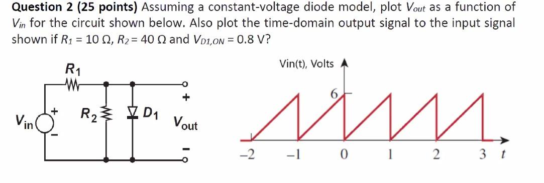 Solved Question 2 25 Points Assuming A Constant Voltage 