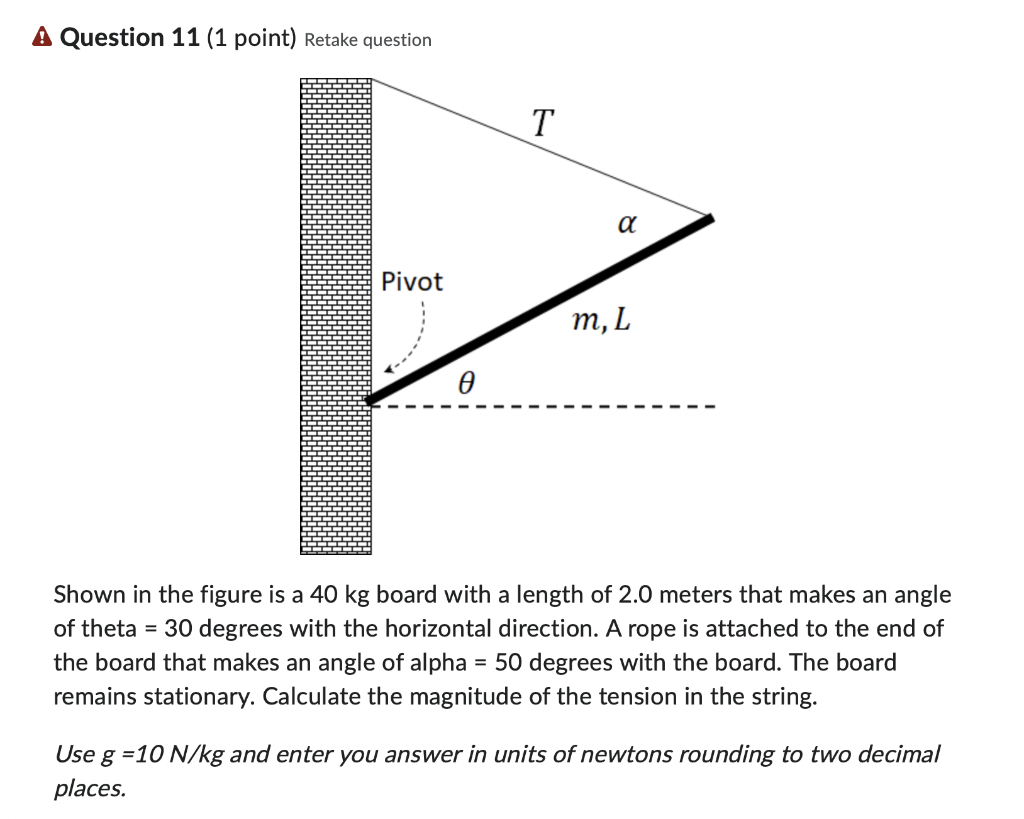 Shown in the figure is a 40 kg board with a length of | Chegg.com