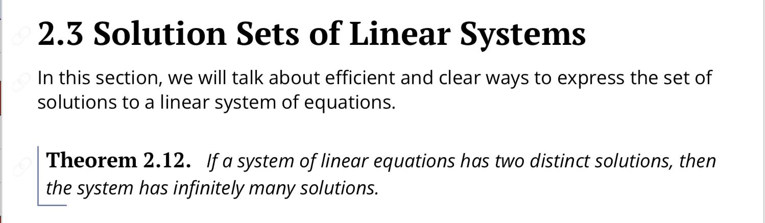 Solved 2.3 Solution Sets of Linear Systems In this section, | Chegg.com
