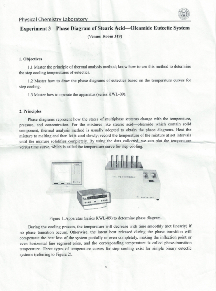 Solved Experiment 3 ﻿Phase Diagram of Stearic Acid—Oleamide | Chegg.com